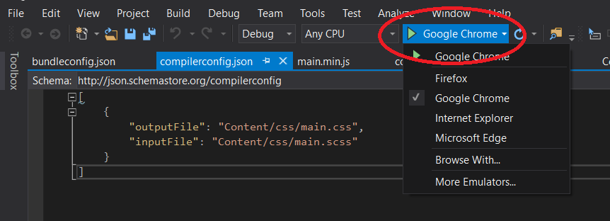 Changing The Browser That Visual Studio Launches For Debugging